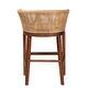 Papua Modern Bohemian Natural Rattan and Acacia Wood Counter Stool ...