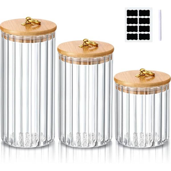 Storage Jars Decorative Coffee Bar Container Kitchen Glass Canister ...