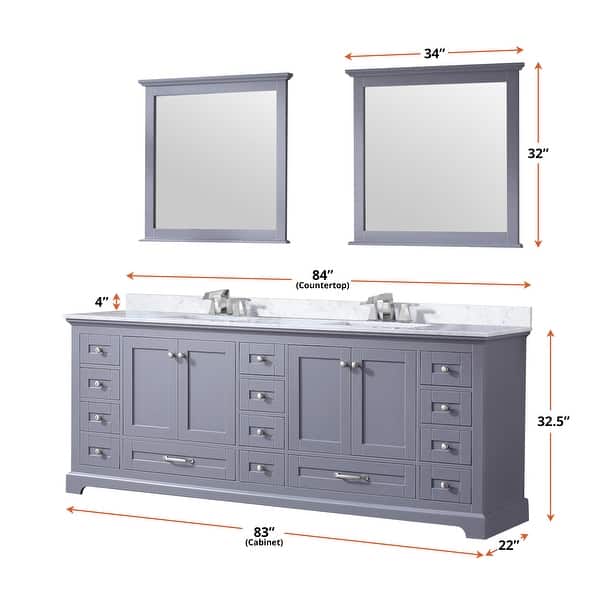 Dukes 84 in. W x 22 in. D Navy Blue Double Bath Vanity - Bed Bath ...
