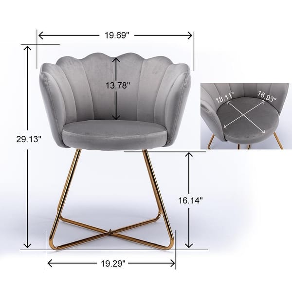 Modern Living Room Accent Chair Velvet Bar Stools with Back and ...