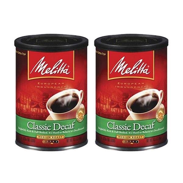 Melitta 605211 Classic Decaffeinated (2-Pack) Classic Decaf Ground ...