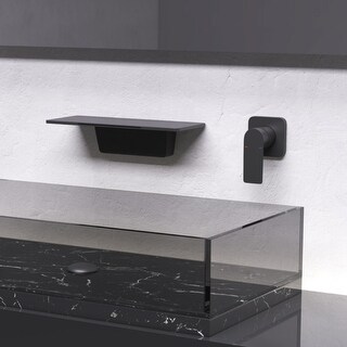 Wall Mounted Bathroom Waterfall Faucet Wide Fallingwater Spout,Wall ...