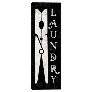 Laundry Room Humor Vertical Black I Clothespin Canvas Art Print - Bed ...