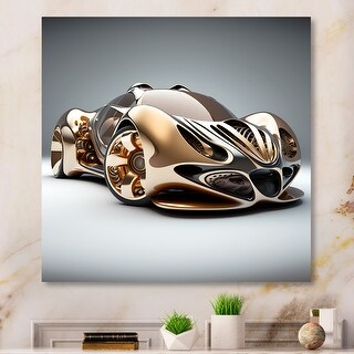 Designart 'Futuristic Bugatti Design In Black And Magenta I' Exotic Car ...