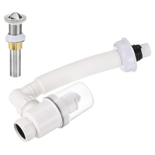 Flip Cover Drain Stopper Sink Strainer w 28cm Pipe for Basins without ...