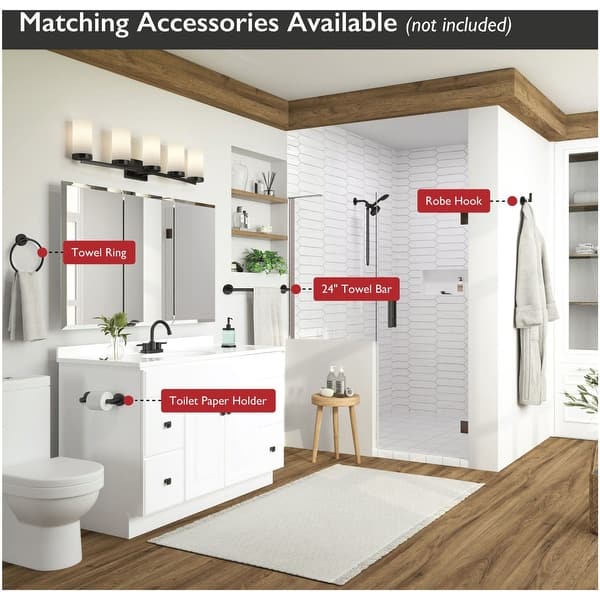Design House 559351 Graz Park Wall Mounted Spring Bar Toilet Paper ...