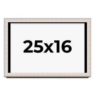 25x16 Shadow Box Frame Silver Real Wood Contemporary Shadowbox Display ...