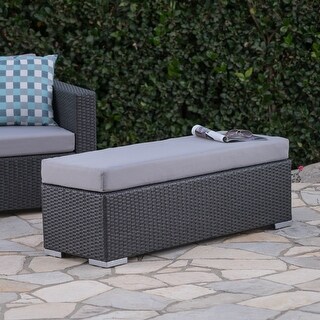 Upholstered Seat Dining Bench Leisure Bench with Rattan Base, Simple ...
