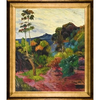 La Pastiche Martinique Landscape, 1887 with Athenian Gold Frame, 25" x ...