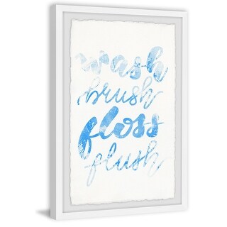 'Wash to Flush' Framed Painting Print - Bed Bath & Beyond - 32964370