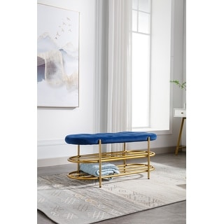 Stylish Upholstered Bench Entryway Shoe Benches with Padded Seat ...