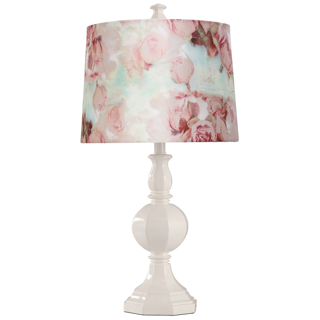 white candlestick table lamp