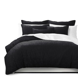 Juno Velvet Black Coverlet and Pillow Sham(s) Set - Bed Bath & Beyond ...