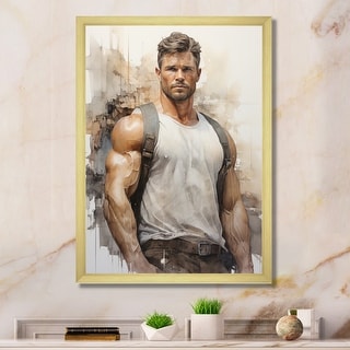 Designart "Bodybuilding Front Relaxed Pose II" Aerobic & Bodybuilding ...