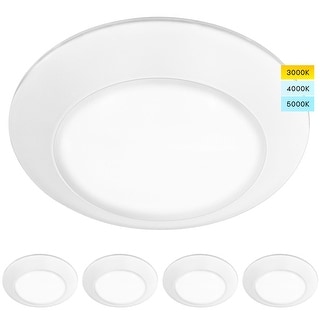 Luxrite 4 Inch LED Disk Light, 10W, 3 CCT Color Selectable, Dimmable ...