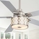 52-inch Reversible 5-Blade Fandelier Ceiling Fan with Light and Remote ...