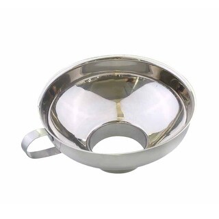 Stainless Steel Wide Mouth Can Jar Bottle Funnel Cup Oil Wine Beans ...