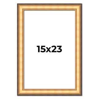 15x23 Frame Gold Plein Aire Solid Wood Picture Frame Width 2 Inches ...
