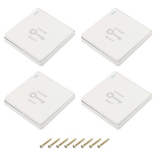 Exit Release Button Switch Resettable 1 Gang 1 Way PC Panel 4 Pcs - Bed ...