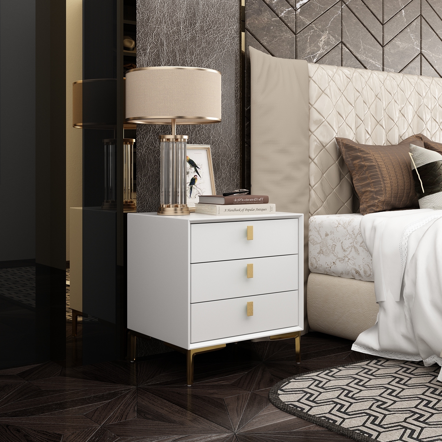 White and black bedside tables store