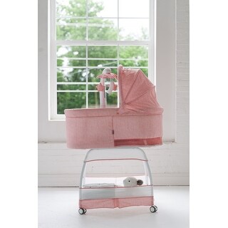 Deluxe Baby Bassinet Crib Sleeper with Electronic Mobile Monitor ...