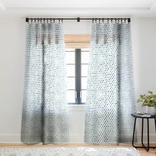 1-piece Sheer Color Palette Blue Made-to-Order Curtain Panel - Bed Bath ...