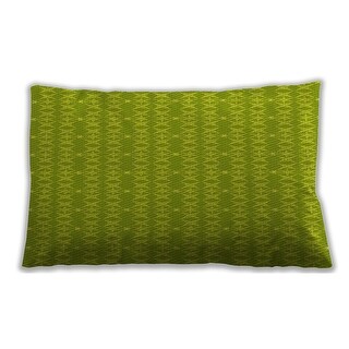 Ahgly Company Patterned Indoor-Outdoor Neon Yellow Green Lumbar Throw ...