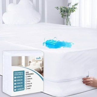 Waterproof Bed Zippered Box Spring Encasement Protector by Biloban ...