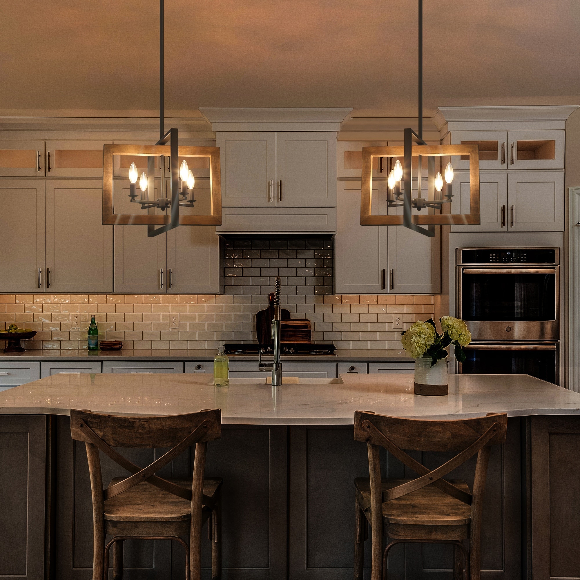 Modern Rustic Mason Jar Glass Kitchen Island Pendant Lights Farmhouse 5 ...