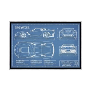 iCanvas "Corvette (C7) Grand Sport Blueprint" by Action Blueprints ...