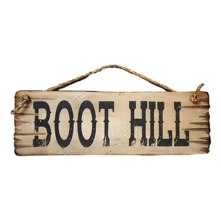 Cowboy Signs Wood Wall Hanging Boot Hill Antique Rope White - Bed Bath ...