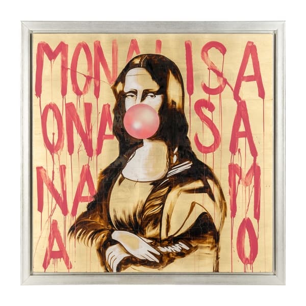 Bubble Gum Mona Lisa Fun Graffiti Painting, Hand Painted Wall Art ...