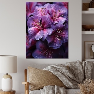 Designart "Rhododendronpop Art Neon Garden Hues" Rhododendron Wall Art ...