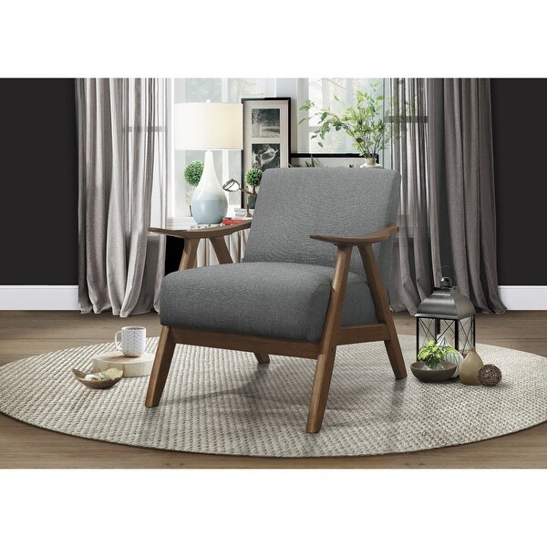 Lexicon Damala Collection Retro Inspired Wood Frame Home Accent Chair Seat Grey 41.75 Bed Bath Beyond 35732716