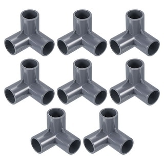 3 Way Elbow Pipe Fittings UPVC, Joint Coupling Pipe Adapter, Gray - Bed ...