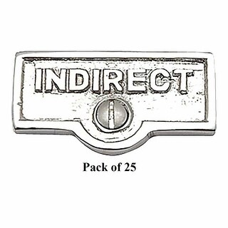 25 Switch Plate Tags INDIRECT Name Signs Labels Chrome Brass ...