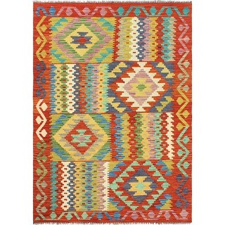 Flatweave Val Red/Green Rug - 4'0" x 6'2" - Bed Bath & Beyond - 40842612