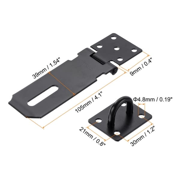 4 Inch Stainless Steel Door Locks Hasp Latch Hinge Lock with Screws ...