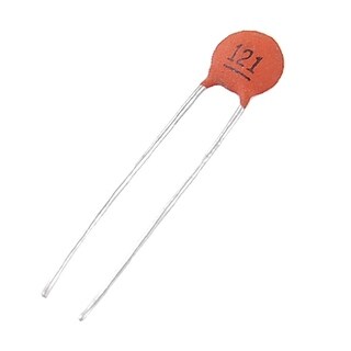 100 x 120pF 50V Low Voltage DIP Ceramic Disc Capacitors - Brown - Bed ...