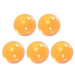 30mm Diameter Acrylic Ball Orange Sphere Ornament 1.2 Inches 5 Pcs ...