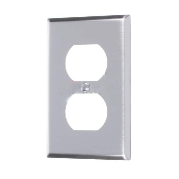 Rectangle Stainless Steel Electrical Receptacle Plate Stainless Steel ...