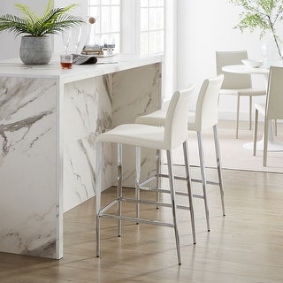 Delta Modern Leatherette & Chrome Counter Stool - Contract Grade - Bed ...