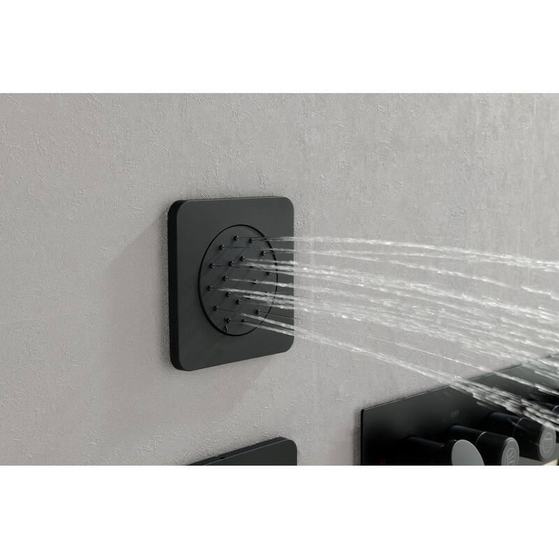 Wall Mounted Waterfall Rain Shower System - Overstock - 35229003