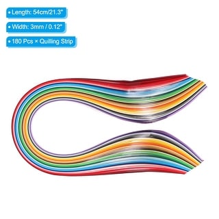 180pcs Quilling Strips Paper Paper Quilling Strip - Multicolor - Bed ...