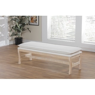 Transitional Pillow Top Exposed Wood Bench - Bed Bath & Beyond - 40730152