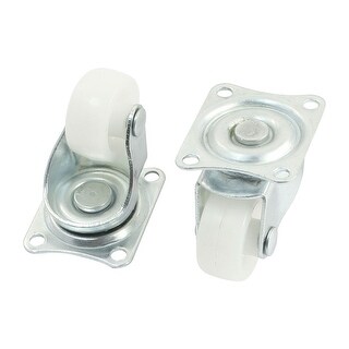 2Pcs Rotatable Top Fixed Plate Plastic Castor Wheel 25mm Dia Roller ...