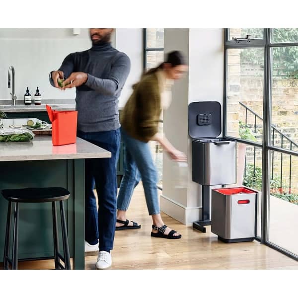 Joseph Joseph Totem Compact 40L Dual Trash Can and Recycle Bin - Bed ...