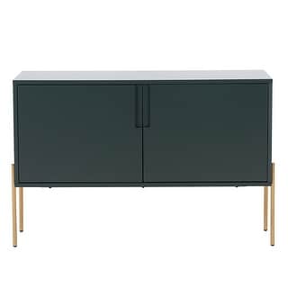 48-inch Wood Sideboard in Matte Green with Interior Shelves - Bed Bath ...
