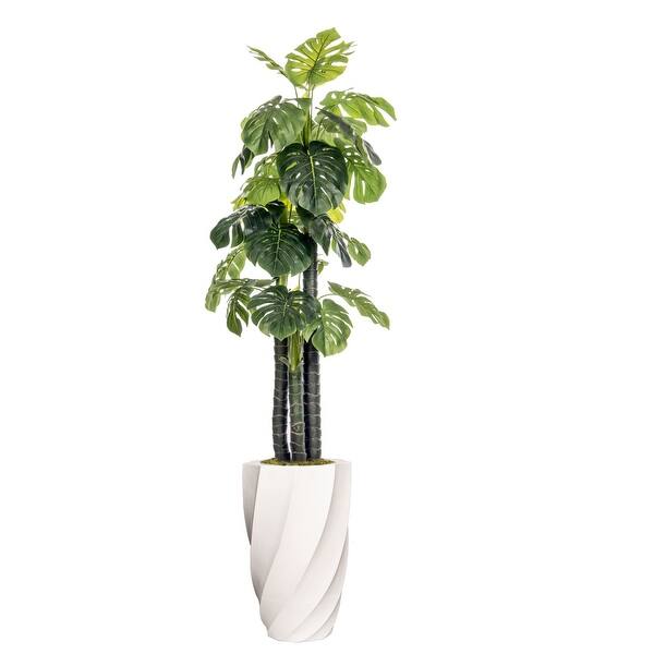 Vintage Home Artificial Faux Real Touch 7.67 Feet Tall Monstera Ceriman ...