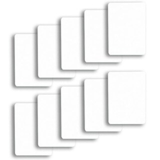Set of 10 White Plastic Poker Size Cut Cards - Bed Bath & Beyond - 20858568